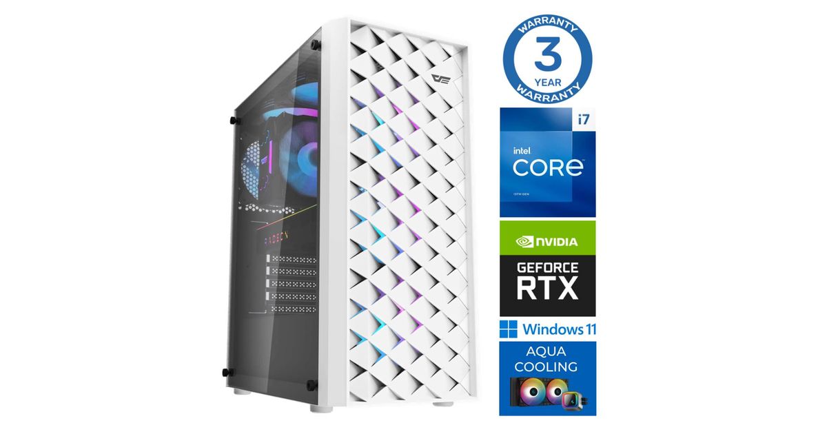 INTOP AQUA i7-14700F 32GB DDR5 1TB SSD M.2 NVME RTX5060Ti 16GB WIN11 ...