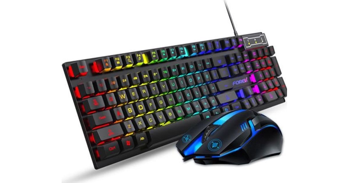 Forev FOREV WIRED KEYBOARD + MOUSE BACKLIT BLACK SET FV-Q305S - Hiir ...