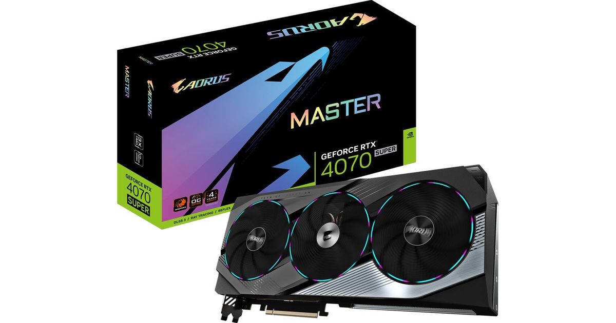 Gigabyte Aorus GeForce RTX 4070 SUPER Master 12GB GDDR6X graphics card ...