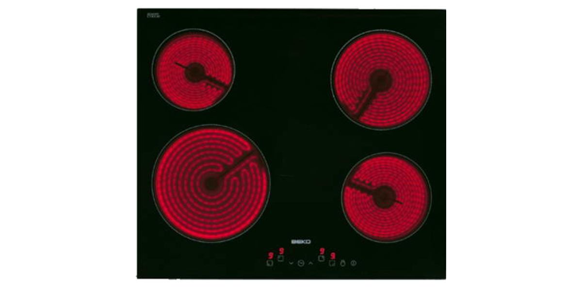 Beko HIC64401 pliidiraud Must Sisseehitatud Keraamiline 4 tsoon(id ...