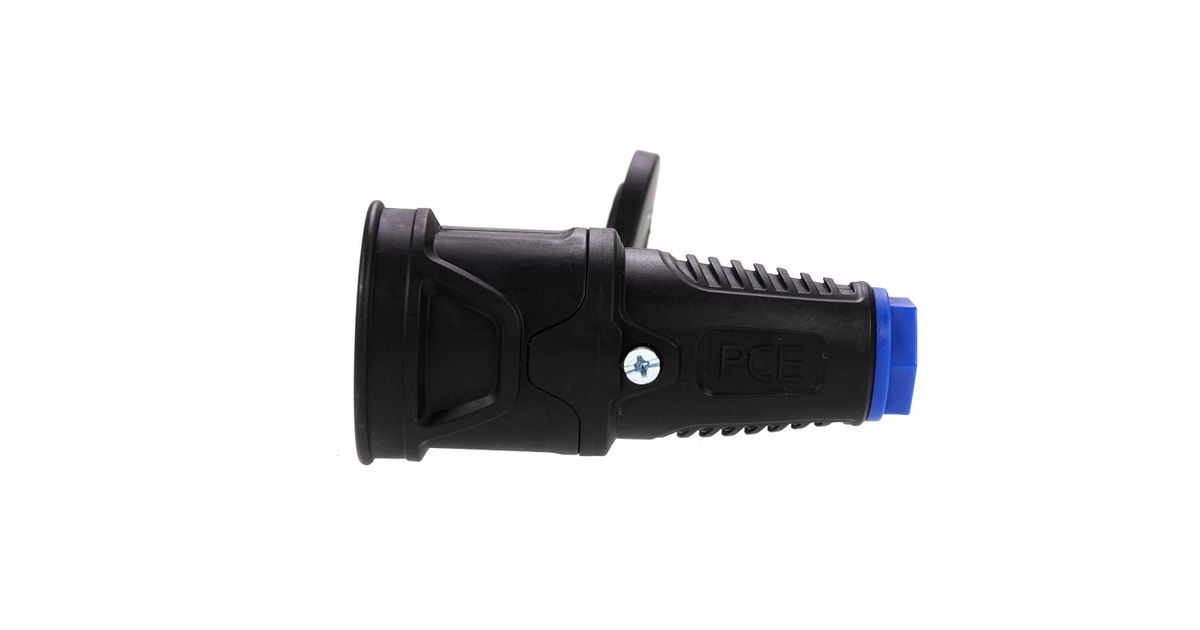 PCE Taurus 2 2511-sb Schuko Coupling Hard Rubber w.Top Band black ...