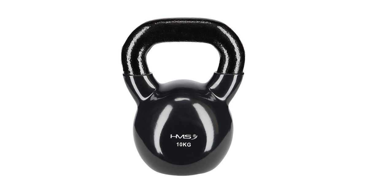Kettlebell winylowy 10 kg czarny HMS KNV10 - Raskused - Treening ...