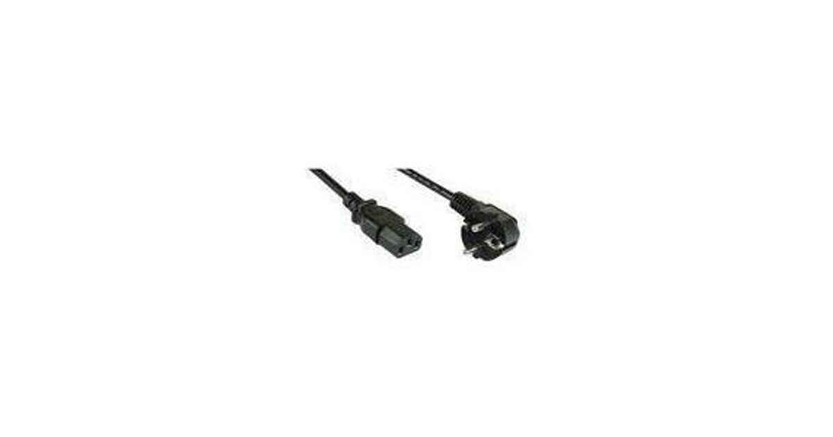 InLine power cable, CEE 7/7 angled / 3pin IEC C13 male, 3m - Power ...