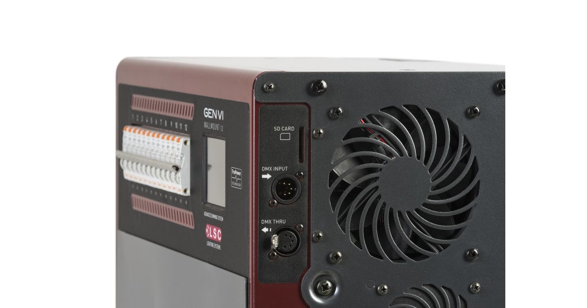 LSC GenVI Wallmount Dimmer, 12x10A, DMX, Terminal, DMX, FI / Automat ...