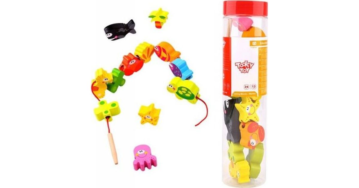 Tooky Toy TOOKY TOY Blocks Beads Threading Sea Animals - Wooden toys ...
