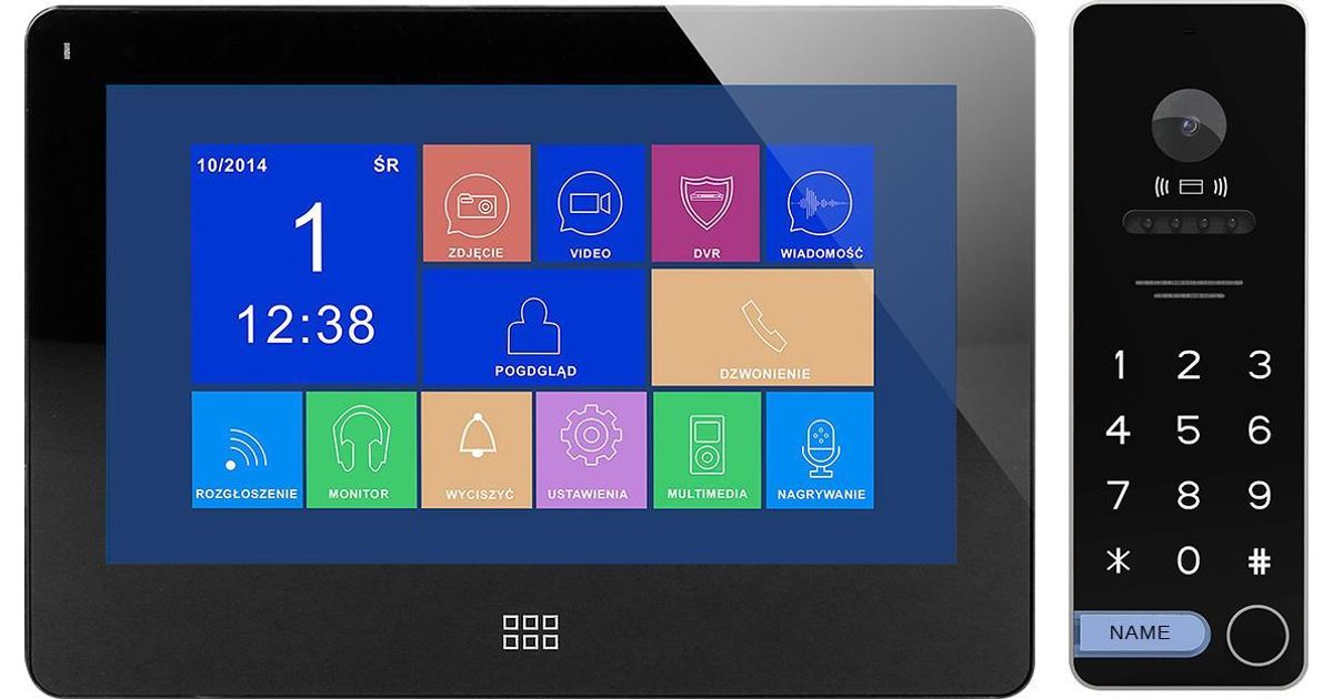 Orno Video intercom kit, handsfree color, LCD 7 ", touchscreen, OSD ...