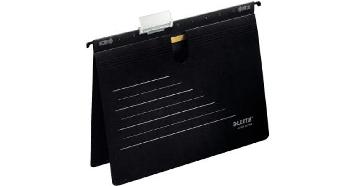 Leitz Alpha Active hanging folder A4 Cardboard Black 5 pc(s) - MT Shop