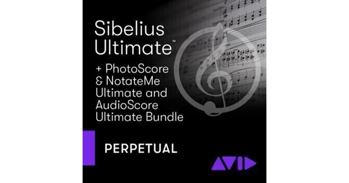 AVID Sibelius Ultimate Perpetual New License & Perpetual + Ascore ...