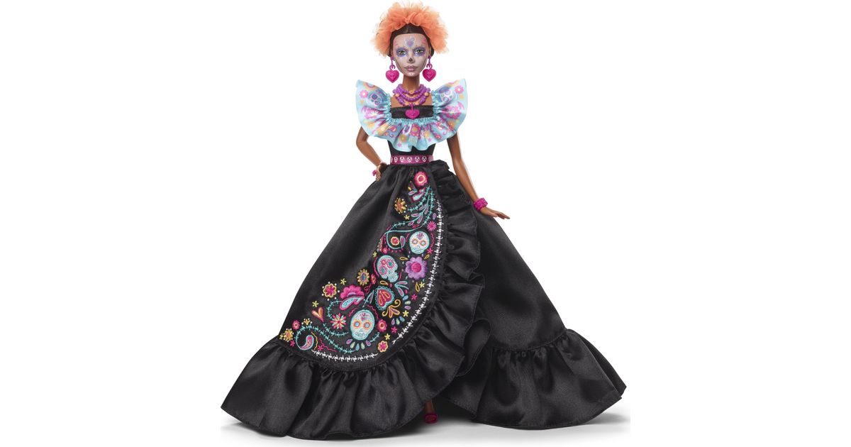 Barbie doll Mattel Dia de Muertos Barbie Collectible doll HRM72 - Dolls ...