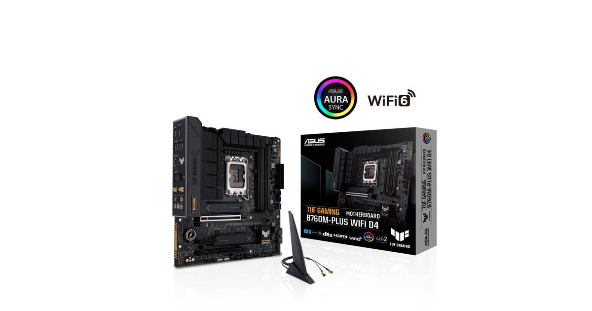 ASUS TUF GAMING B760M-PLUS WIFI D4 Intel B760 LGA 1700 micro ATX - Motherboards ...