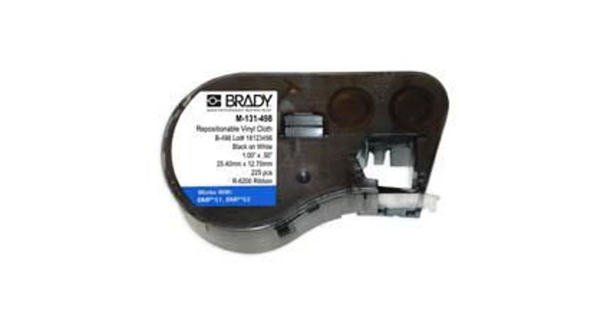 Brady 143334 Must, Valge Iseliimuv printerisilt - MT Shop