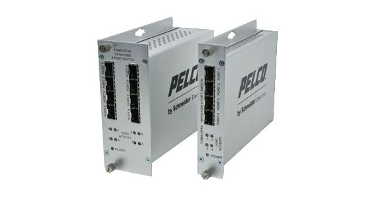 Pelco Unmanaged Switch, 8 Port 1000Mbps, SFP Sold Separately - MT Shop