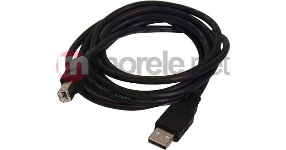 ART KABUSB2 AB 2M AL-OEM-100 USB-kaabel 1,8 m USB A USB B Must - USB ...