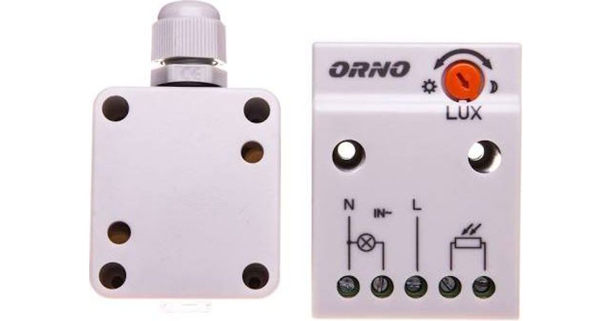 Orno Twilight sensor with an external probe in a can 2300W 2-100lx IP65 ...