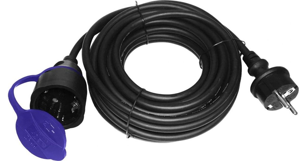 Orno IP44 splash-proof workshop extension cord, 1x2P + Z (schuko) 20m ...