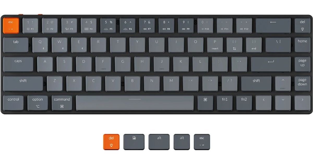 DE Layout - Keychron K7, gaming keyboard (black / gray - Keychron Low ...