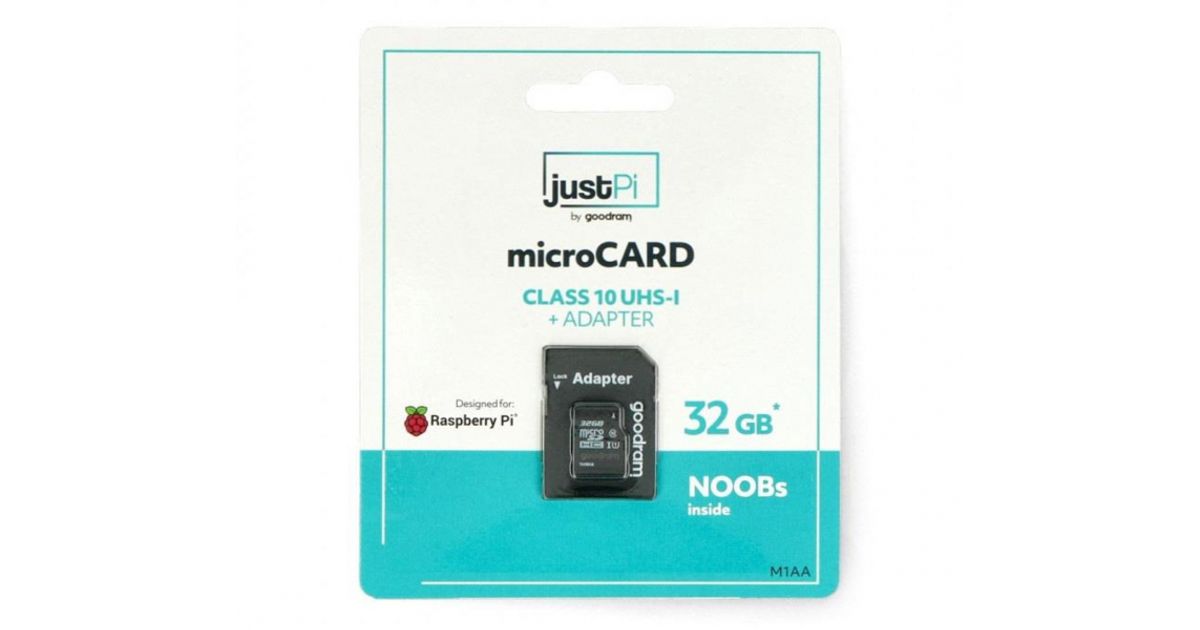 Raspberry Pi Card justPi 32GB, sys. NOOBs for RPi 4B / 3B + / 3B / 2B ...