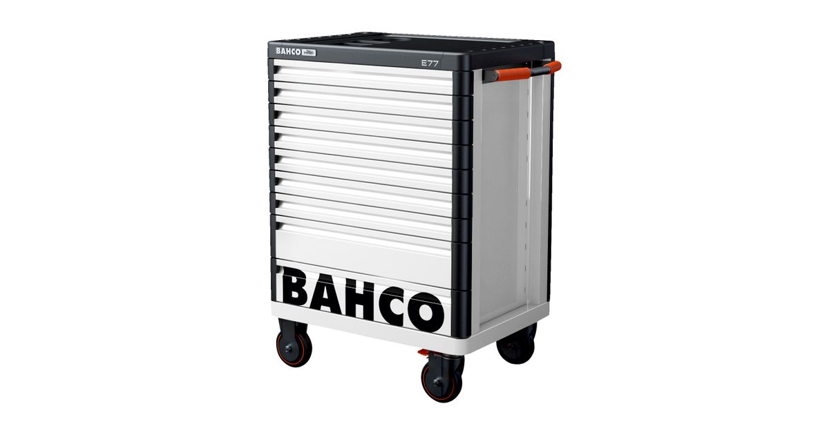Bahco E77 Premium Tool Trolley with 9 Drawers, White - Tool carts ...