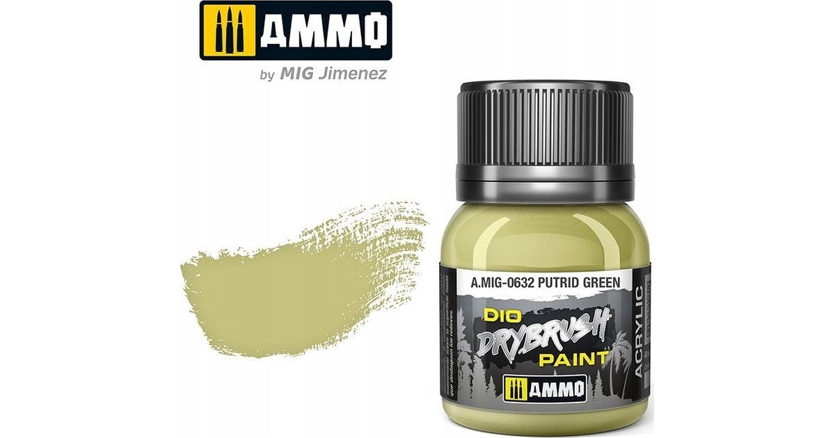 Vallejo Ammo: DIO Drybrush - Putrid Green - MT Shop