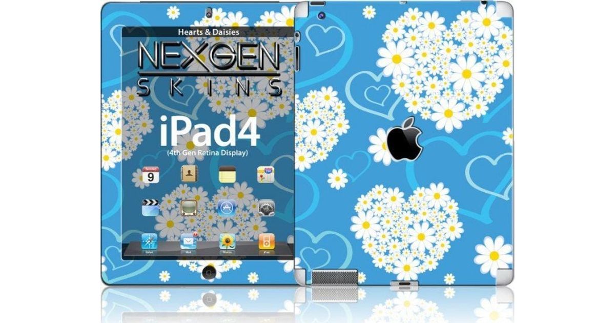 Nexgen Skins Nexgen Skins - Case Skins Set With 3d Effect Ipad 2/3/4 (hearts And Daisies 3d ...