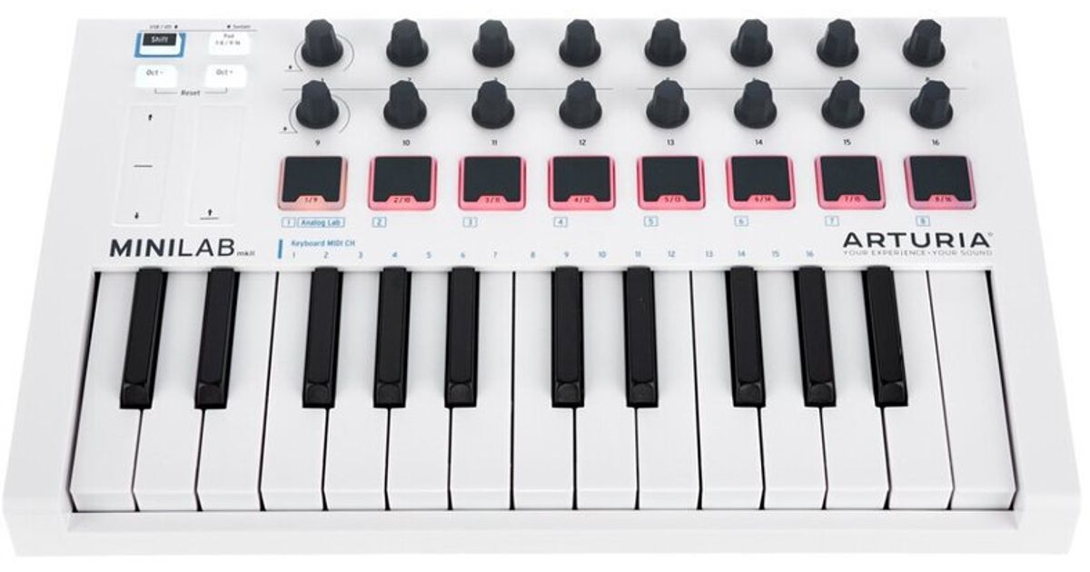 Arturia MINILAB MKII MIDI-klaviatuur 25 klahvid USB Valge - MT Shop