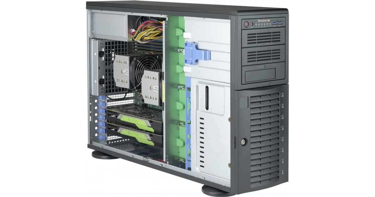 Supermicro CSE-743AC-1K26B-SQ computer case Full Tower Black 1200 W ...