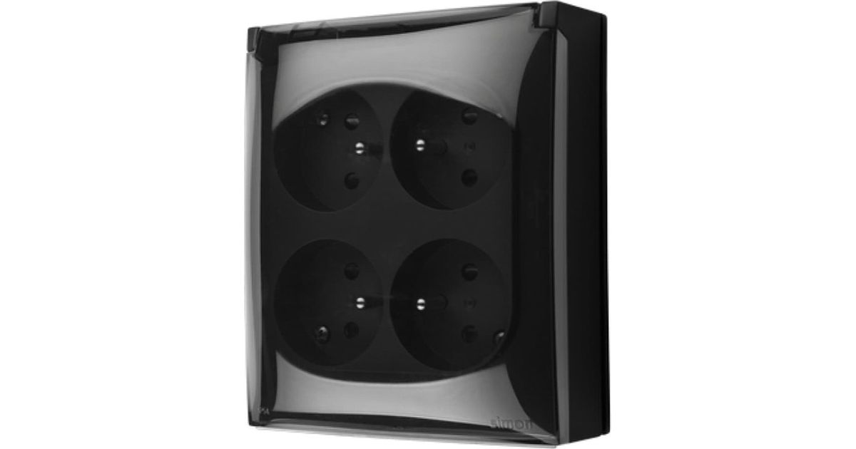 Simon Aquaclick 4-way socket IP44 with earthing, quick connectors ...