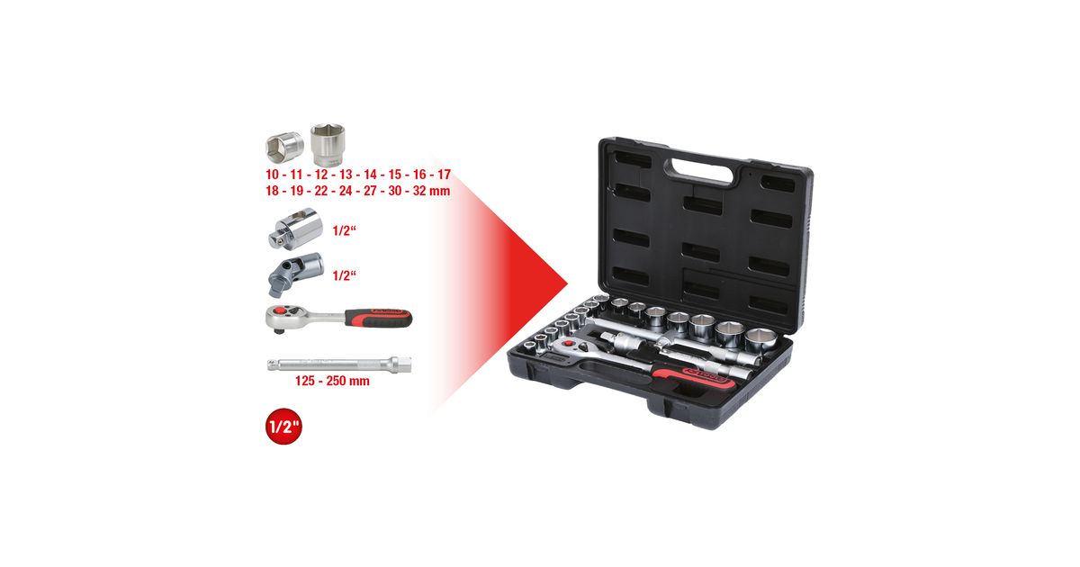 KS Tools 911.0620 socket/socket set - Tool boxes and cases - Tool cases ...