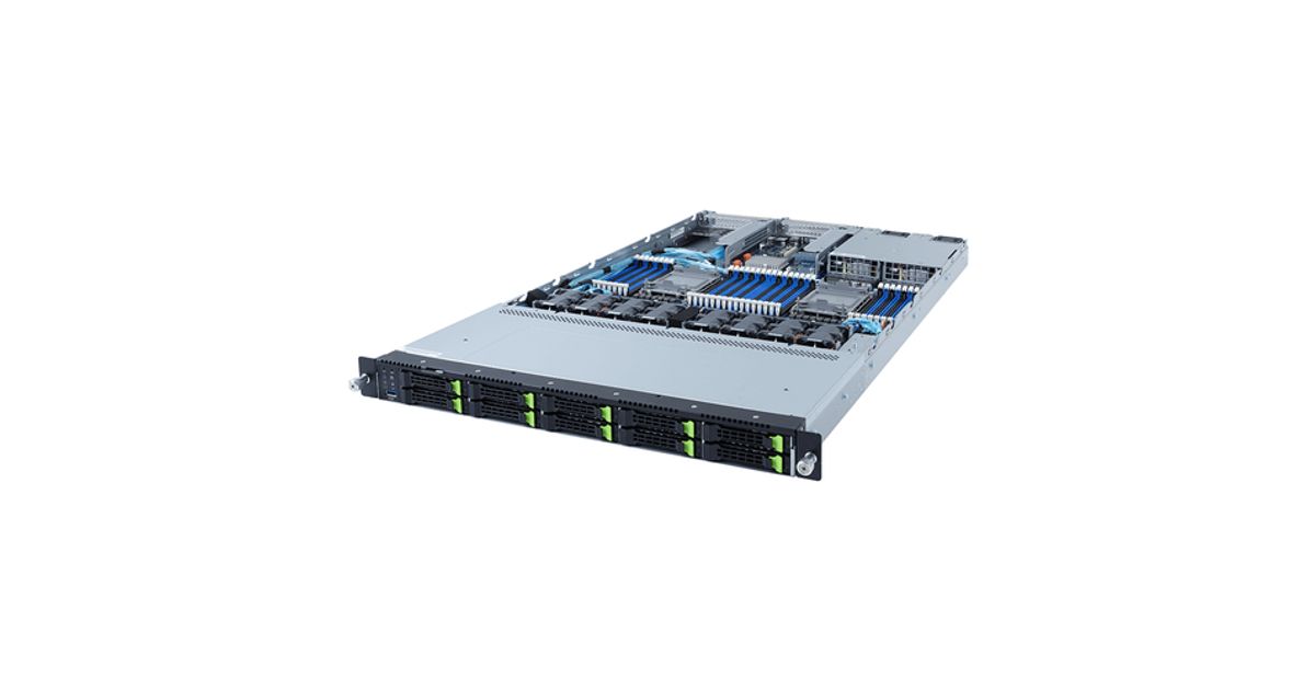 Gigabyte R182-NA0 Intel C621A LGA 4189 Rack (1U) Black - Barebone PC-s ...