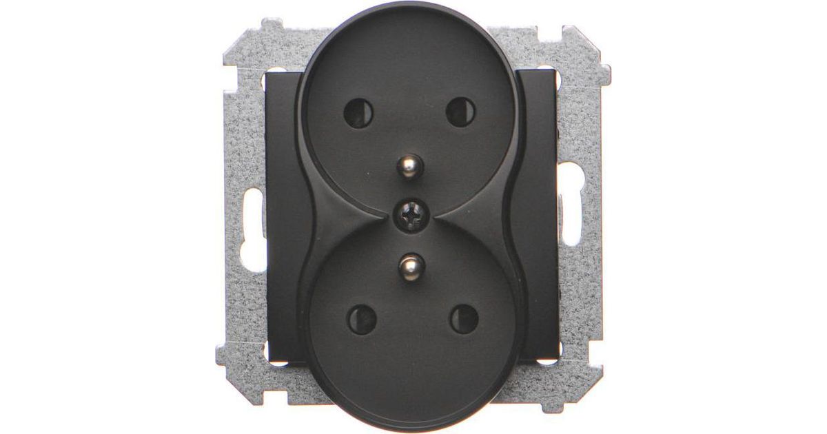 Kontakt-Simon Simon 54 Double socket outlet with earthing with shutters ...