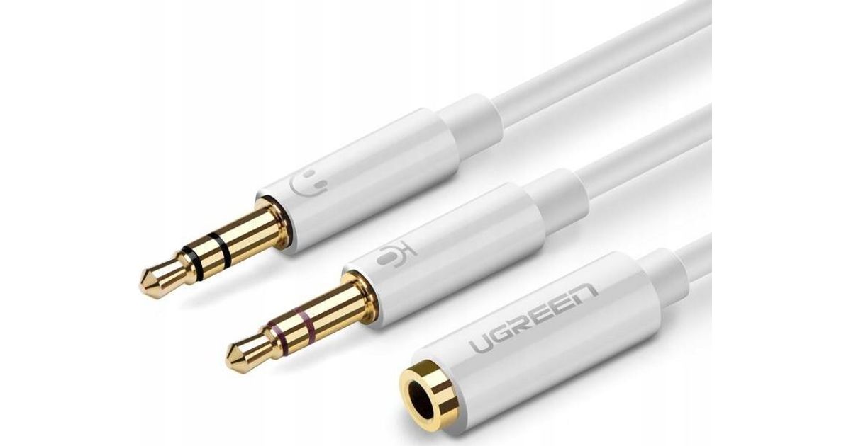 Ugreen 20897 audiokaabel 0,2 m 2 x 3.5mm 3.5mm Valge - Kaablid ...