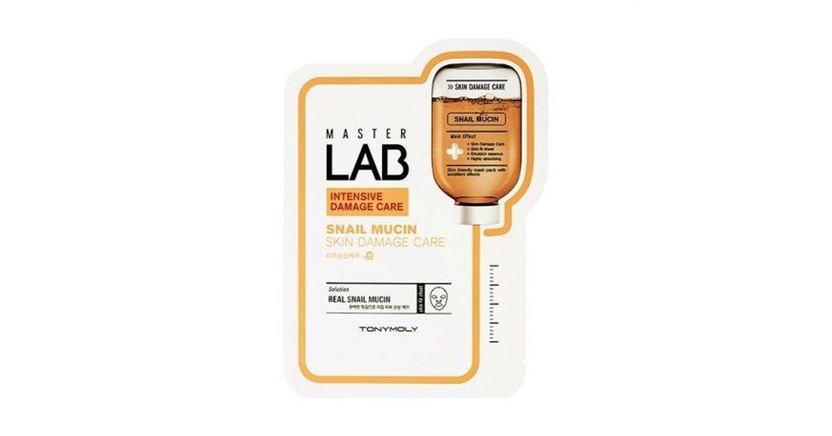 Tonymoly Moisturizing face mask Master Lab Snail Mucin 18g - Facial ...