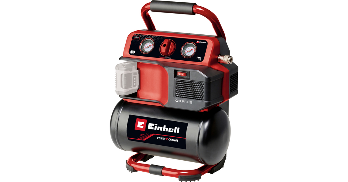 Einhell 4020410 Cordless Compressor Te-Ac 18/75 Li Of-Solo 8 Bar W/O Battery, Analogue Manometer ...