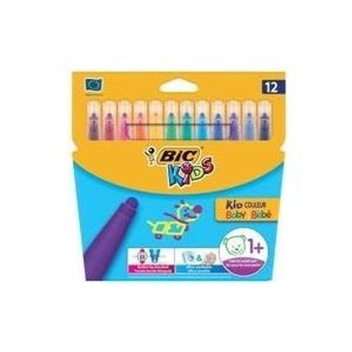 BIC Kid Couleur Baby marker 12 tk Kuuliga ots Multi - Kirjutusvahendid ...