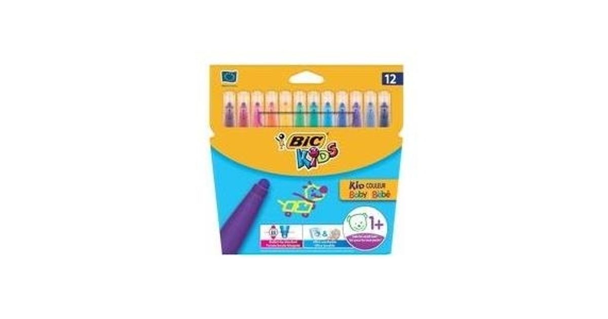 BIC Kid Couleur Baby marker 12 tk Kuuliga ots Multi - Kirjutusvahendid ...