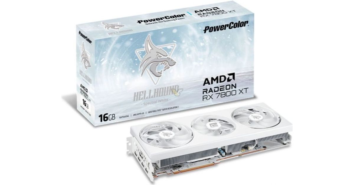 Power Color Hellhound Spectral White Radeon RX 7800 XT 16GB GDDR6 ...