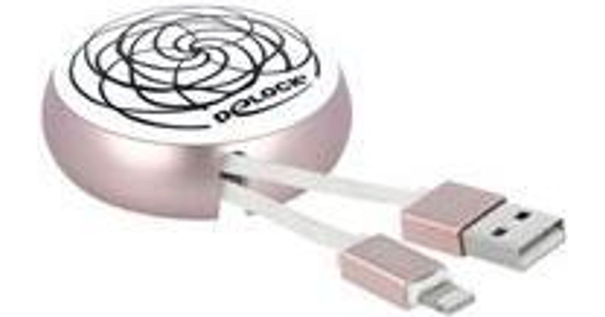 DeLOCK USB 2.0 Retractable Cable Type-A to Lightning™ 8 pin white ...