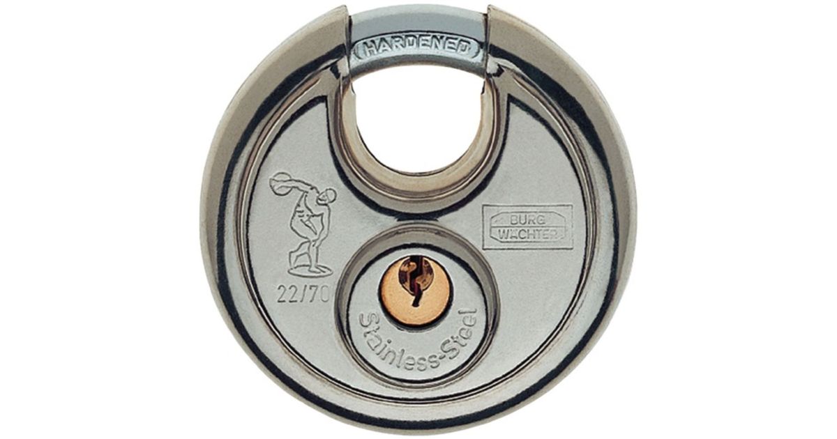 Burg-Wächter cylinder padlock 22 70 lock body B.70mm VA different locks ...