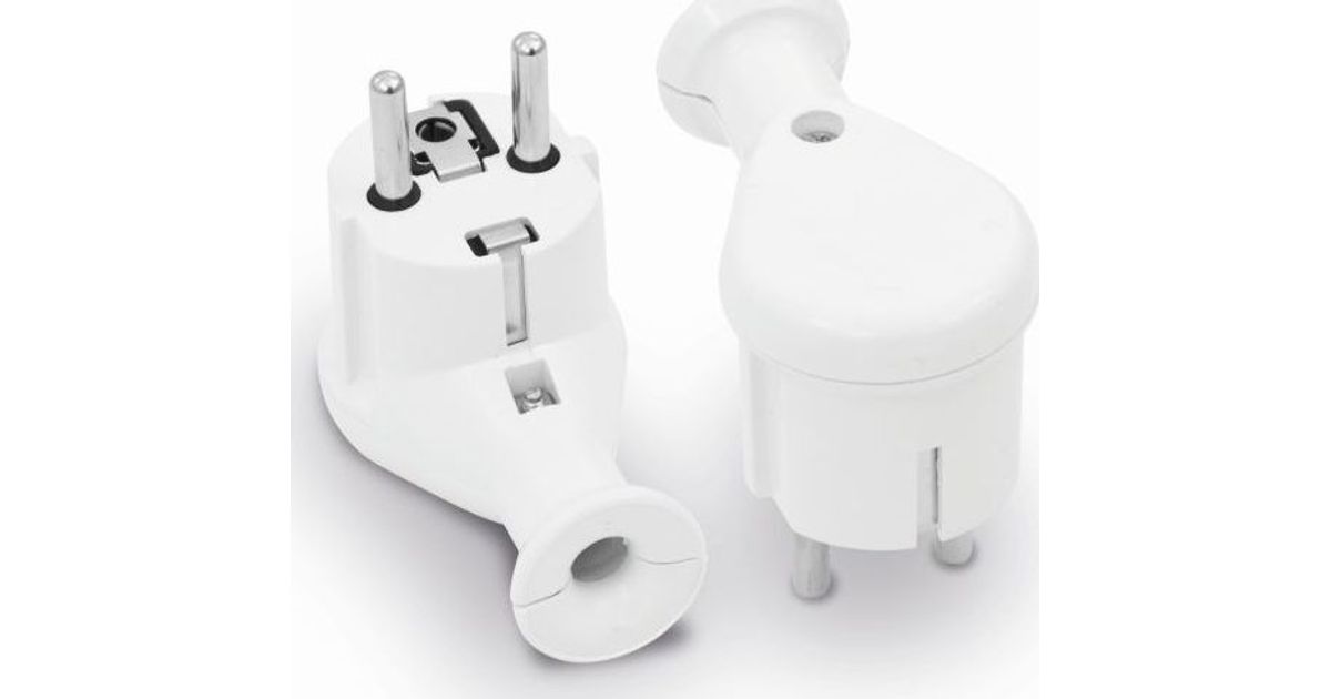 Volteo EXPLODED ANGLE PLUG UNI-SCHUKO, 2P + Z 16A, 250V WHITE - Power ...
