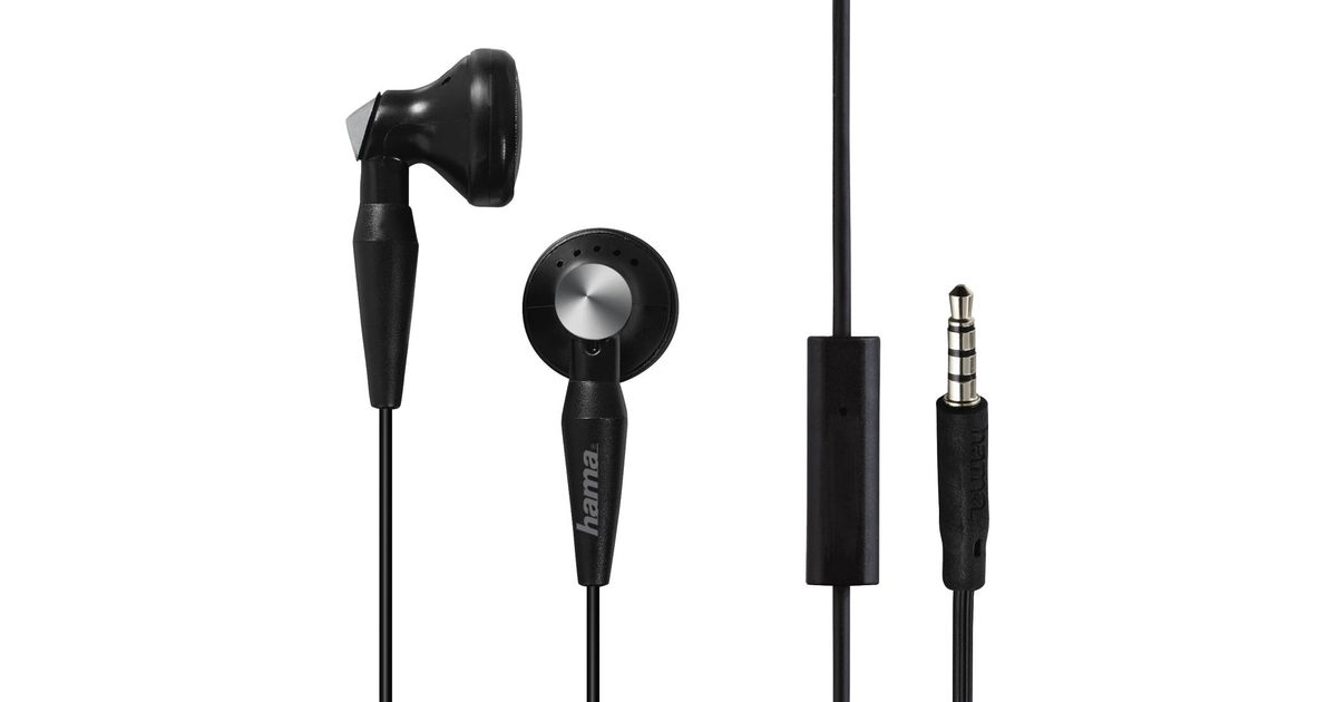Hama Basic4Phone Juhtmega ühendatud Kõrvaklapp Kõrvasisene Must - Nutitelefonide kõrvaklapid ...