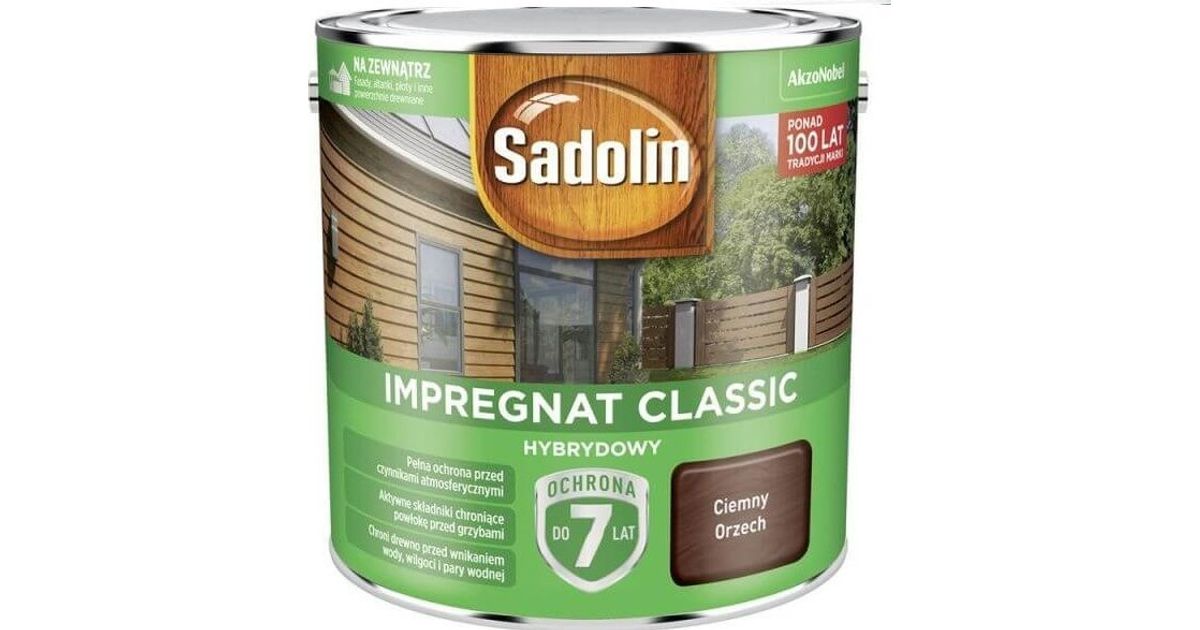 Sadolin SADOLIN IMPREGNAT CLASSIC HYBRYDOW 7 LAT ORZECH CIEMNY 0,75L ...