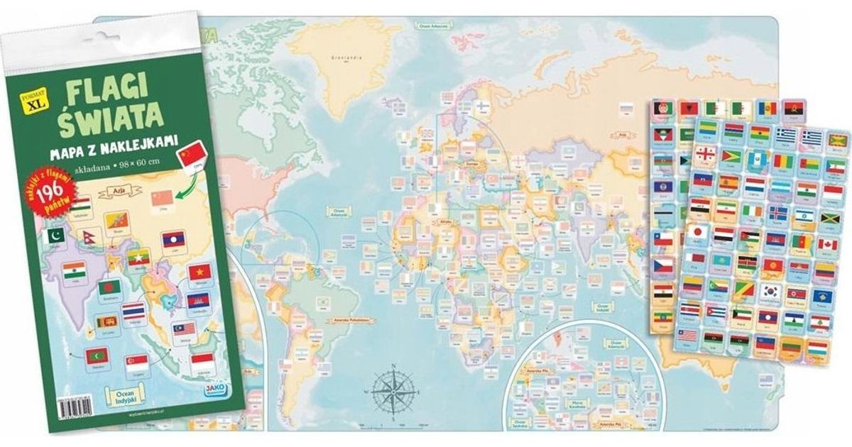 Publisher as the flags of the world. Map with stickers - Toys ...