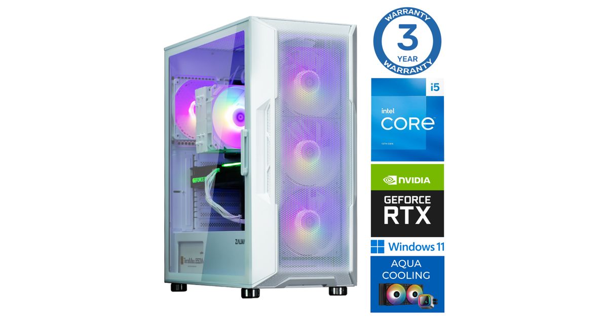 INTOP AQUA i5-13400F 16GB DDR5 2TB SSD M.2 NVME+2TB RTX3060 12GB ...