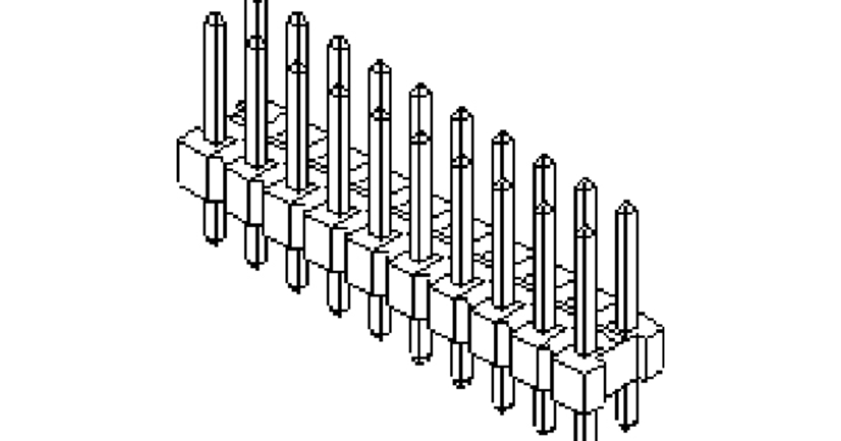 Molex Built-In Pin Strip (Standard) No. Of Rows: 2 10897101 1 Pc(S) Bag ...