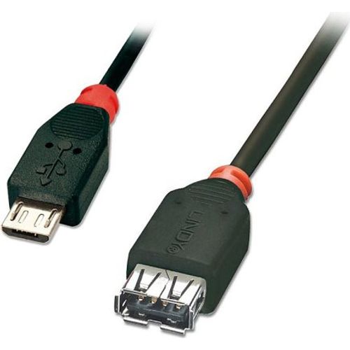 Lindy USB Micro-B - USB A, 0.5m USB cable USB 2.0 Micro-USB B Black ...