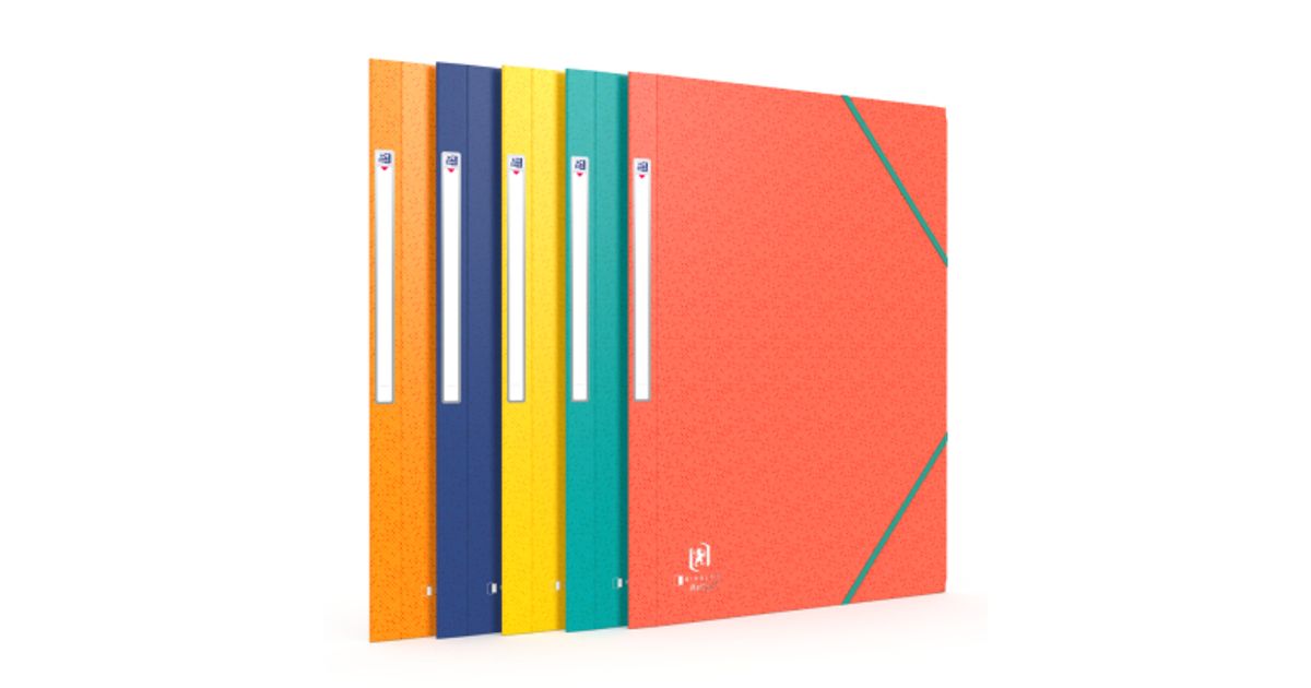 Oxford 100200689 folder Cardboard Blue, Green, Orange, Red, Yellow A4 ...