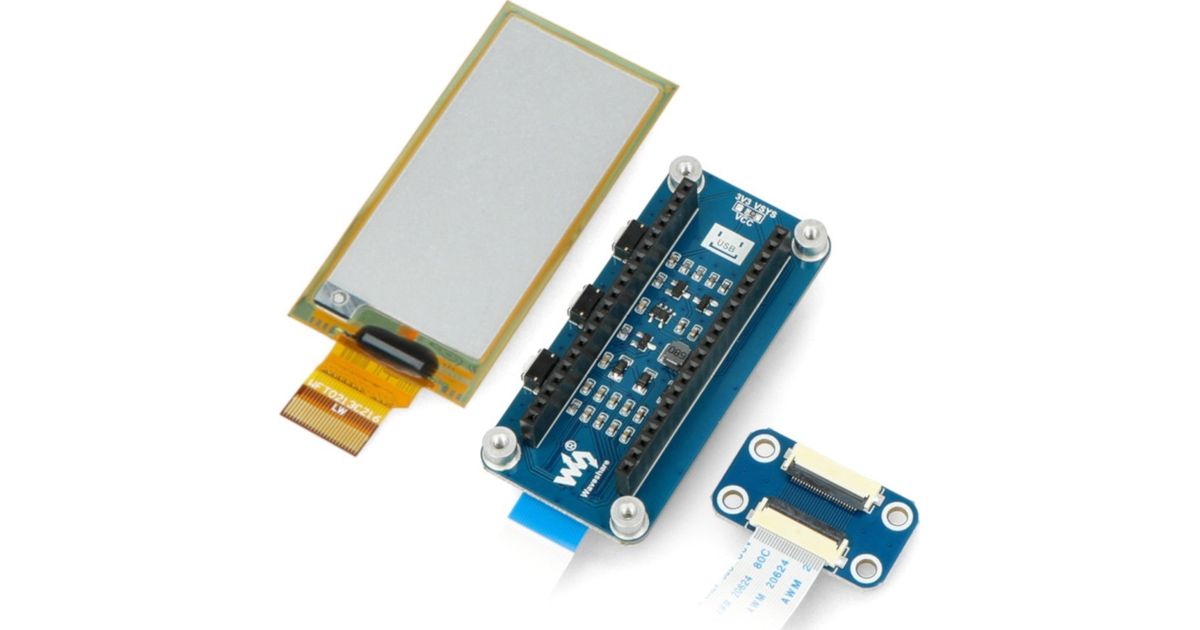 Waveshare E-paper E-Ink 2.9'' 296x128px - overlay with flexible display ...