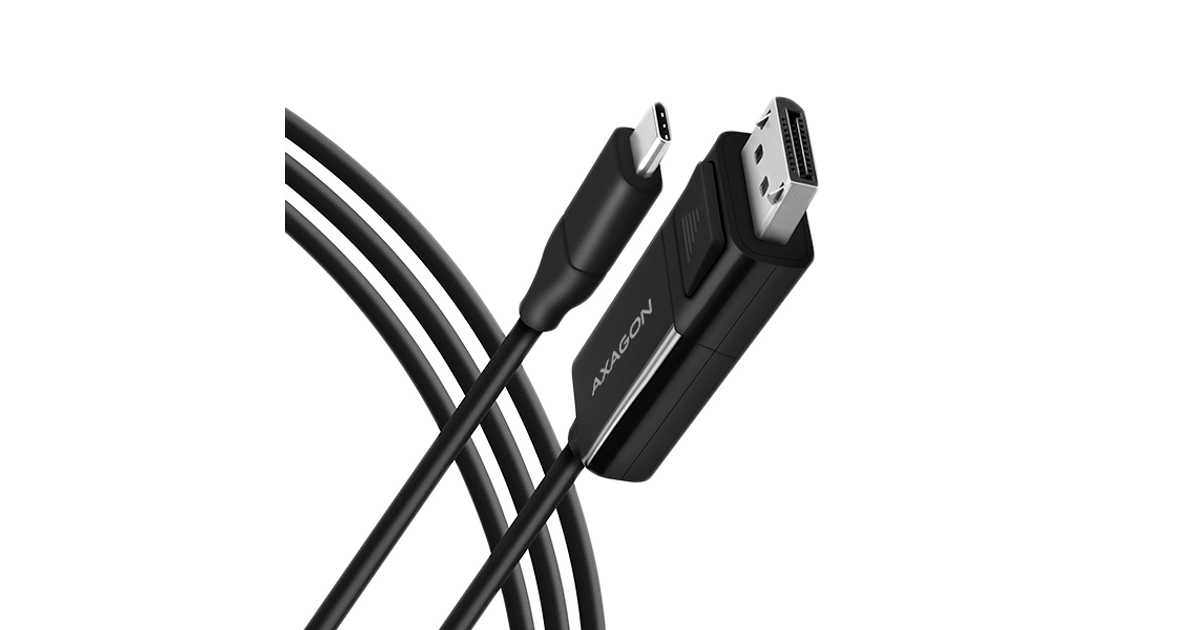 Axagon RVC-DPC video cable adapter 1.8 m USB Type-C DisplayPort Black ...