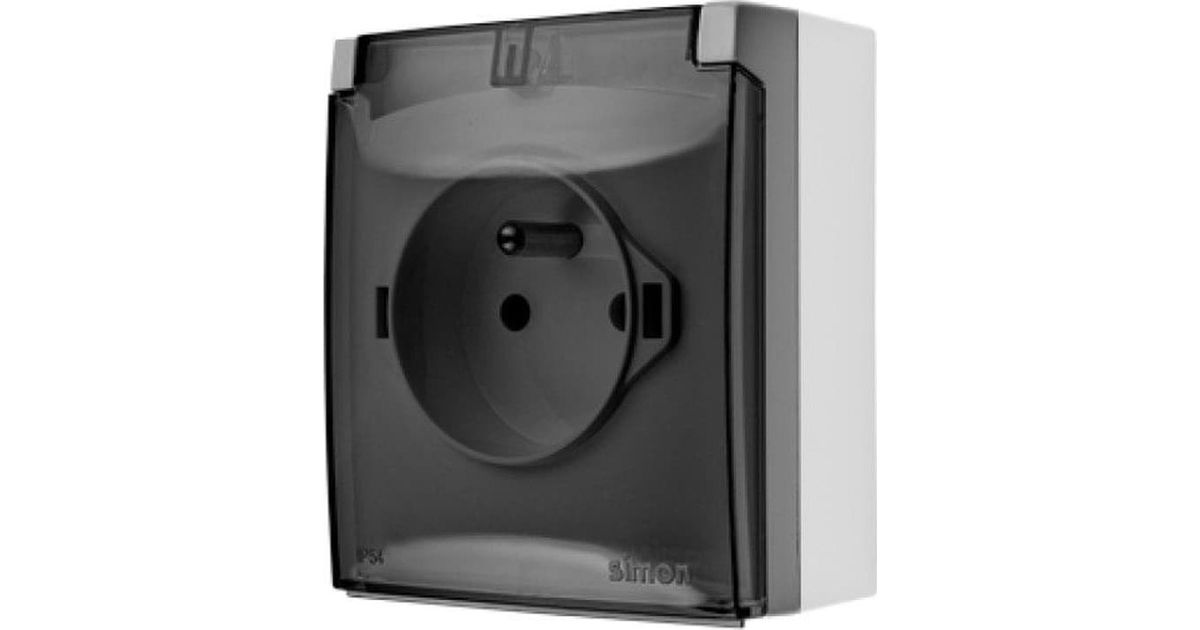 Simon Aquaclick Single socket IP44 socket with earthing, quick ...