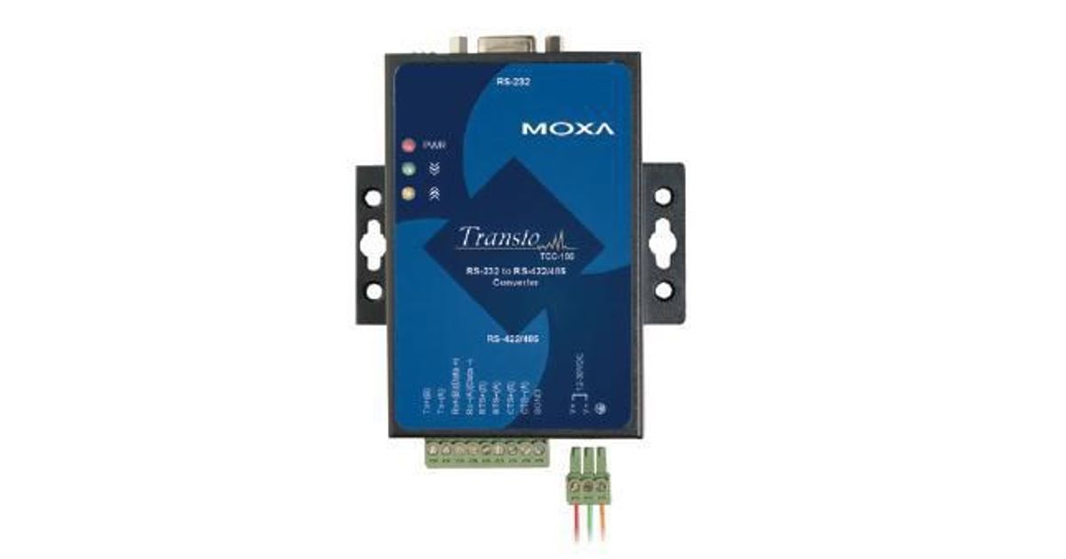 Moxa TCC-100-T serial converter/repeater/isolator RS-232 RS-422/485 - MT Shop